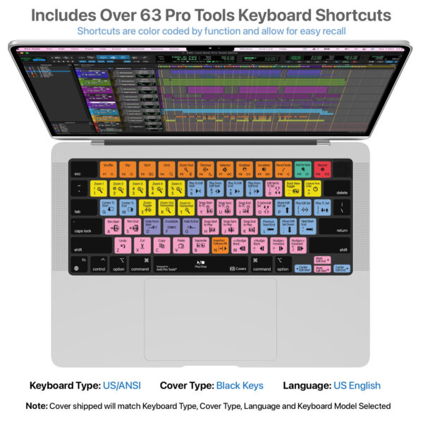 Pro Tools Keyboard Cover for MacBooks & Apple Keyboards
